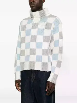 Kenzo Checkerboard Roll Neck Sweater