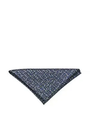 TOMBOLINI Horsebit-print Pocket Square - Blue