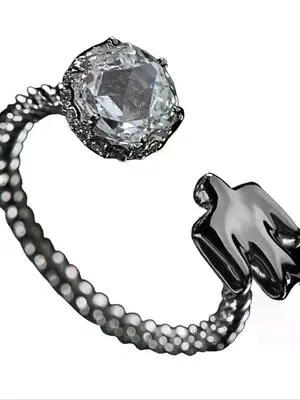 SOLO FOR DIAMONDS X Gunia Project Diamond-embellished Open Ring