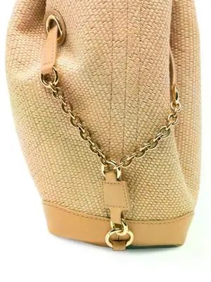 Chloé Clover Raffia Tote Bag