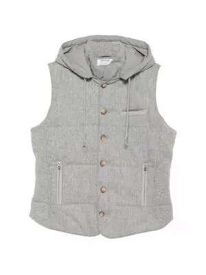 GRAN SASSO Quilted Hooded Gilet - Grey