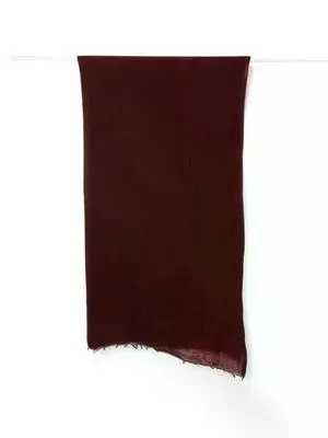 Destin Frayed-detail Scarf - Red