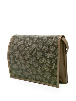 Saint Laurent 20th Century Coated Canvas Giraffe Print Shoulder Bag