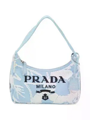 Prada Embroidered Shoulder Bags