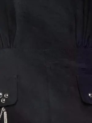 LOUIS VUITTON Crepe V-neck Mini Dress With Crystal Embellishments