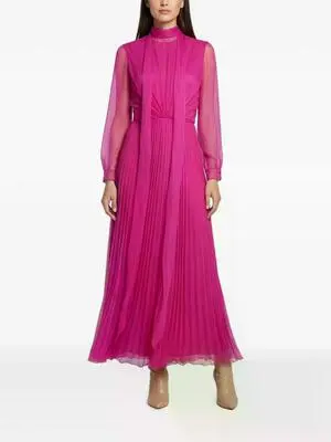 Dior Pleated Maxi Gown - Pink