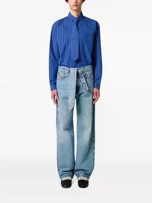 MSGM Tie-waist Straight-leg Jeans