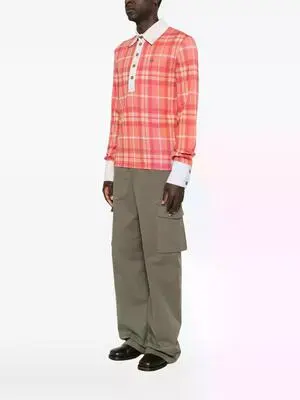 VIVIENNE WESTWOOD Check-pattern Long-sleeve Polo Shirt