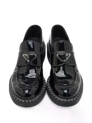 Prada Triangle Logo Platform Loafers
