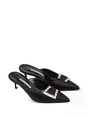Manolo Blahnik Ramimu Crystal-embellished Mules