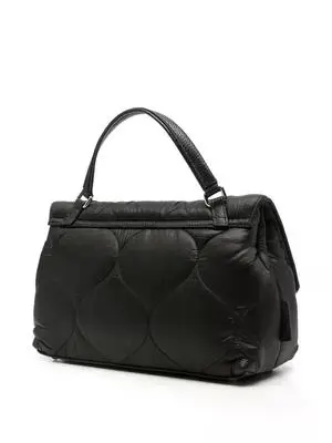 ZANELLATO Quilted Leather Trim Clutch Bag - Black