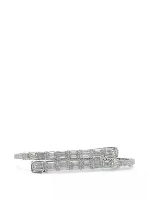 SOLO FOR DIAMONDS Diamond-embellished Wrap Bracelet - Silver