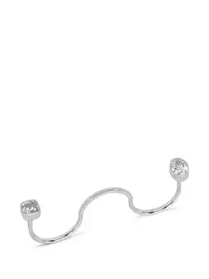 SOLO FOR DIAMONDS Diamond-embellished Multi-finger Ring