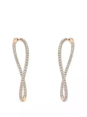 ANITA KO Diamond Twisted Hoop Earrings