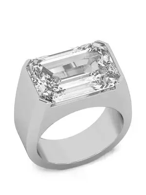 SOLO FOR DIAMONDS Emerald-cut Diamond-embellished Ring