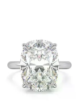 SOLO FOR DIAMONDS Cushion-cut Diamond Ring - Silver