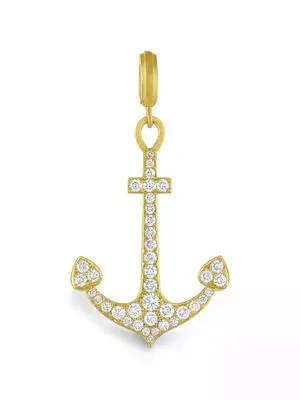 LEIGH MAXWELL Diamond Anchor Pendant - Gold
