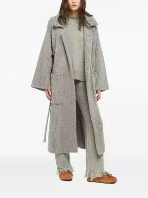Alanui Belted Ribbed Knit Coat