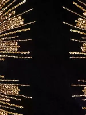 Balmain Embellished Velvet Mini Dress