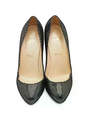 CHRISTIAN LOUBOUTIN Metallic Embossed Round-toe Pumps