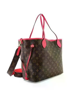 LOUIS VUITTON Neverfull Bandouliere Inside Out Monogram Canvas And Textile Mm Tote Bag