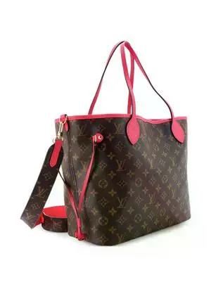 LOUIS VUITTON Neverfull Bandouliere Inside Out Monogram Canvas And Textile Mm Tote Bag - Brown