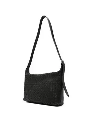 Officine Creative Woven Leather Shoulder Bag - Black