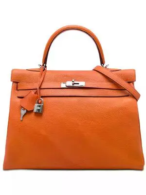Hermès 2016 Togo Kelly Ii Retourne 35 Satchel - Orange