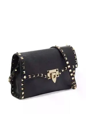 Valentino Garavani Rockstud Flip-lock Crossbody Bag - Black