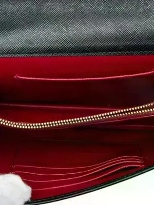 Prada Saffiano Lux Monochrome Wallet On Chain Crossbody Bag