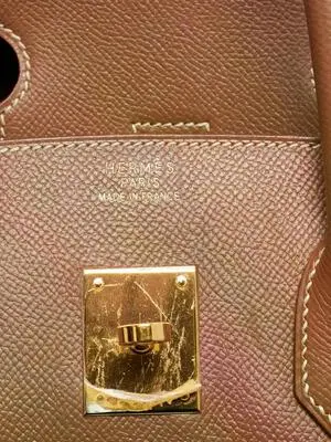 Hermès 35 Birkin Courchevel Tote Bag - Brown