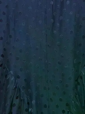 Balenciaga Polka-dot Ruffled Midi Dress
