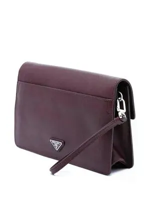 Prada 2000-2013 Saffiano Push Lock Clutch Bag