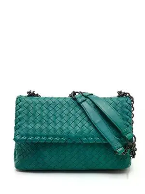 Bottega Veneta Olimpia Intrecciato Shoulder Bag - Blue