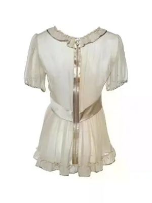 Dolce & Gabbana Ruffled Sheer Blouse