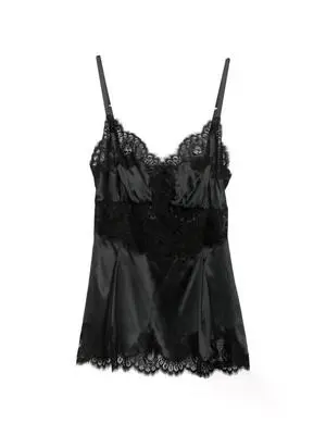 Dolce & Gabbana Lace-trim Satin Top