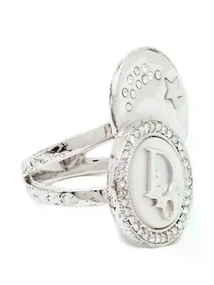 Dior Oblique & Star Crystal-embellished Ring