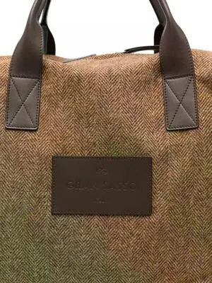 GRAN SASSO Herringbone Wool Tote Bag