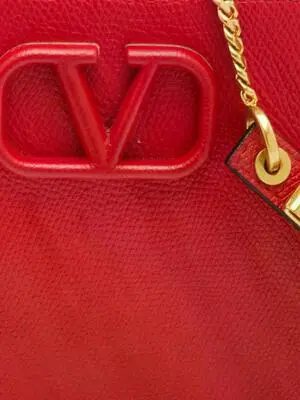 Valentino Garavani Vlogo Leather Shoulder Bag