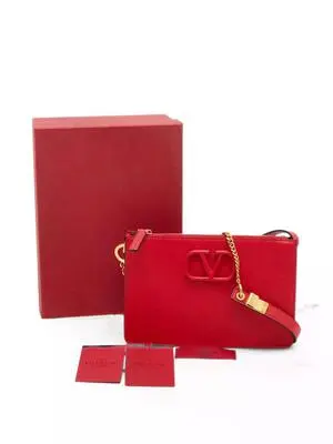 Valentino Garavani Vlogo Leather Shoulder Bag