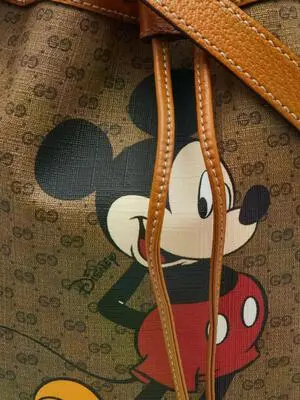 Gucci Micro Gg Monogram Disney Mickey Mouse Print Bucket Bag