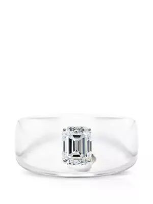 SOLO FOR DIAMONDS Emerald-cut Diamond Ring - Silver
