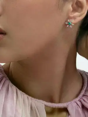 ARUNASHI Paraiba And Diamond Earrings