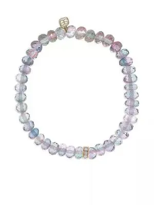 SYDNEY EVAN 14k Yellow Gold Ranbow Quartz Diamond Bracelet - Silver