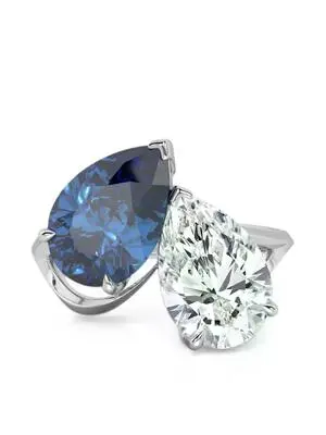 SOLO FOR DIAMONDS Diamond Sapphire Ring - Silver