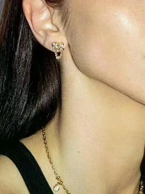 UNIFORM OBJECT 18k Yellow Diamond Earrings