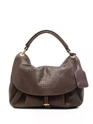Miu Miu Rendez-vous Leather Tote Bag - Brown