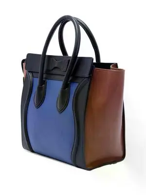 Celine 2014 Micro Tricolor Leather Luggage Tote Bag