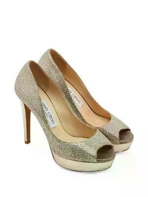 JIMMY CHOO Luna Platform Peep-toe Sandals
