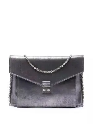 Dior 2016 Metallic Leather Shadow Soft Pouch On Chain Crossbody Bag